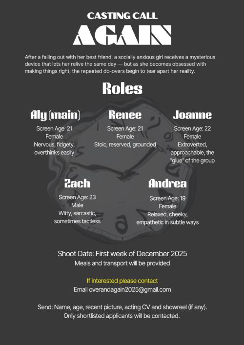 Actors wanted - PAID JOB: Actors Needed for Student Film