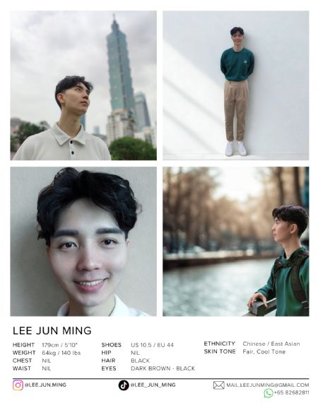 Jun Ming, Male, 34 Years old, Model, Actor, Extra